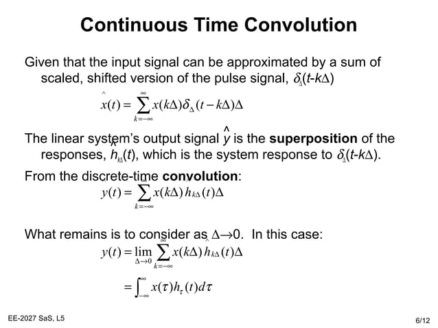 Lecture5 Signal and Systems | PPT | Physics | Science