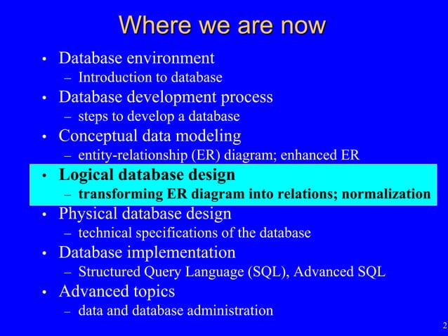 Logical database design and the relational model(database) | PPTX | Databases | Computer ...