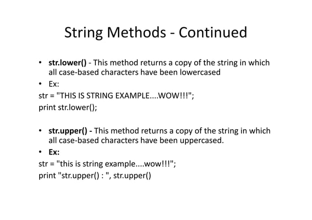 Python - Lecture 5 | PPT
