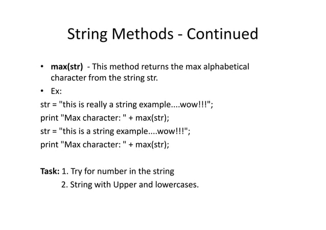 Python - Lecture 5 | PPT