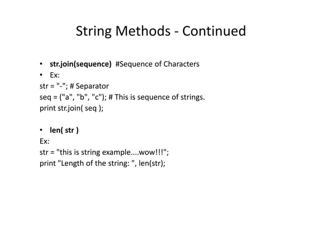 Python - Lecture 5 | PPT