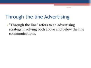 Advertising Media Below the Line | PPTX
