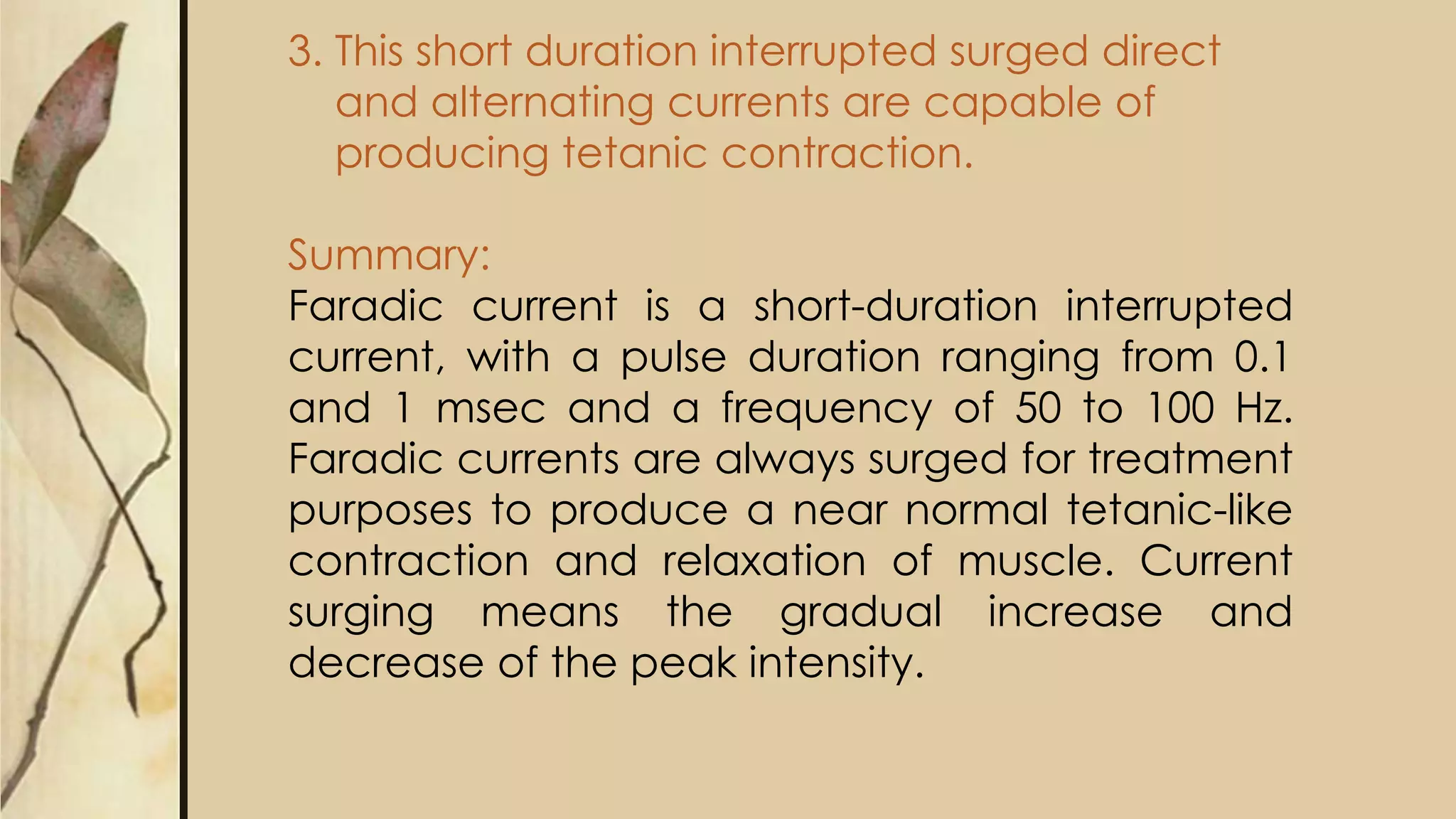 Low Frequency Therapeutic Currents | PPTX