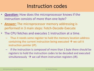Microprocessors-based systems (under graduate course) Lecture 5 of 9 | PPTX