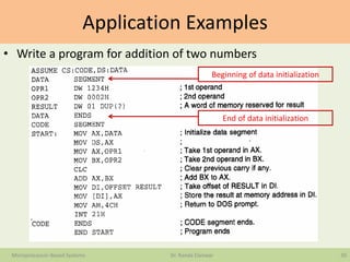 Microprocessors-based systems (under graduate course) Lecture 5 of 9 | PPTX