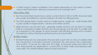 Steels as building material | PPTX