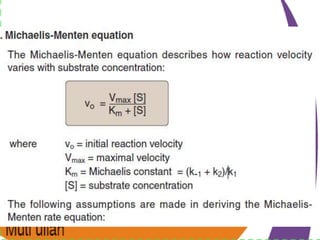 enzyme kinetics, mechanism of action of enzymes and line-weaver burk plot | PPT