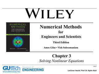 Numerical Methods for Engineers and Scientists: An Introduction with Applications Using MATLAB | PPT