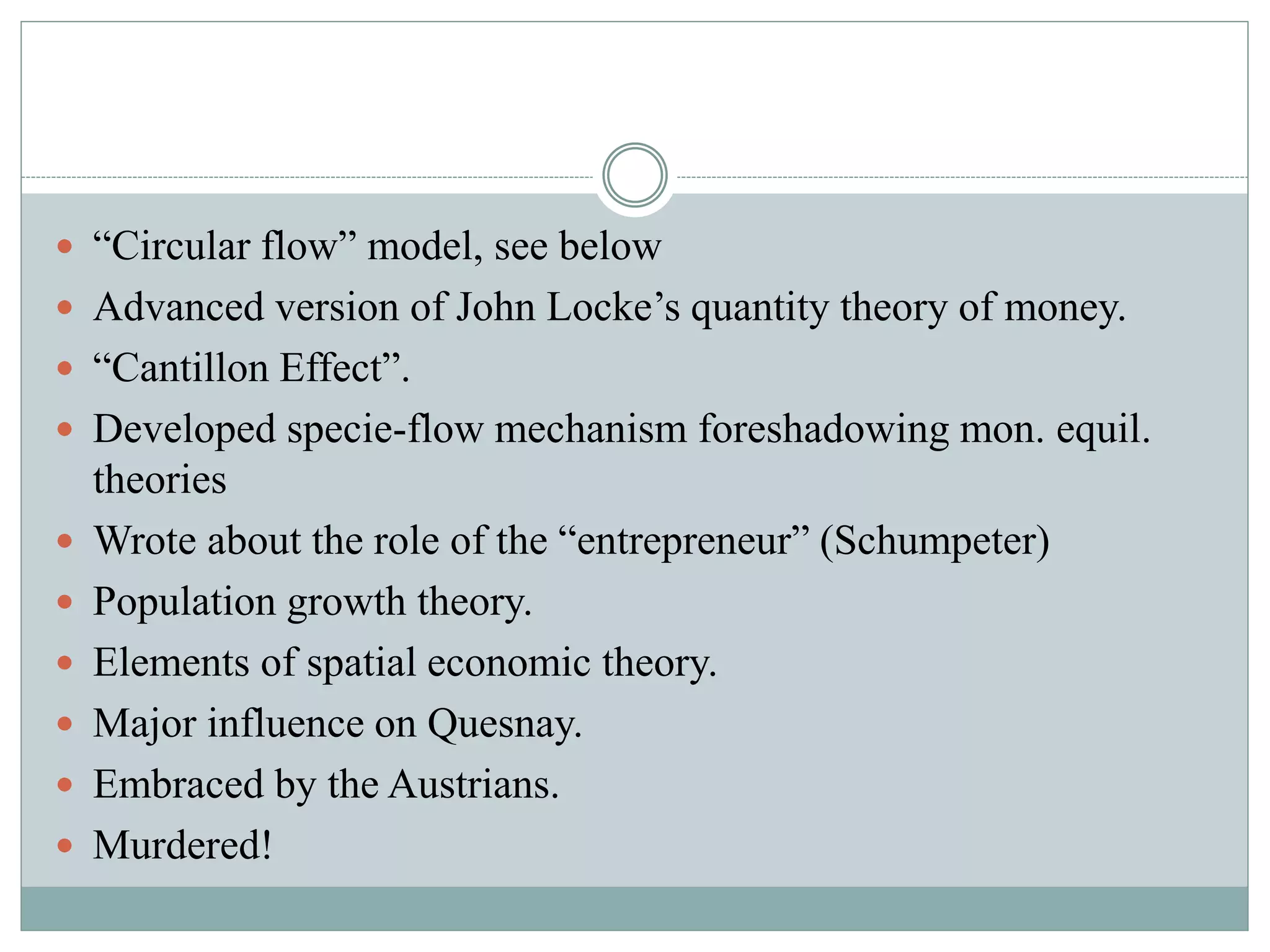 Evolution of economic thought Lecture 5 | PPTX