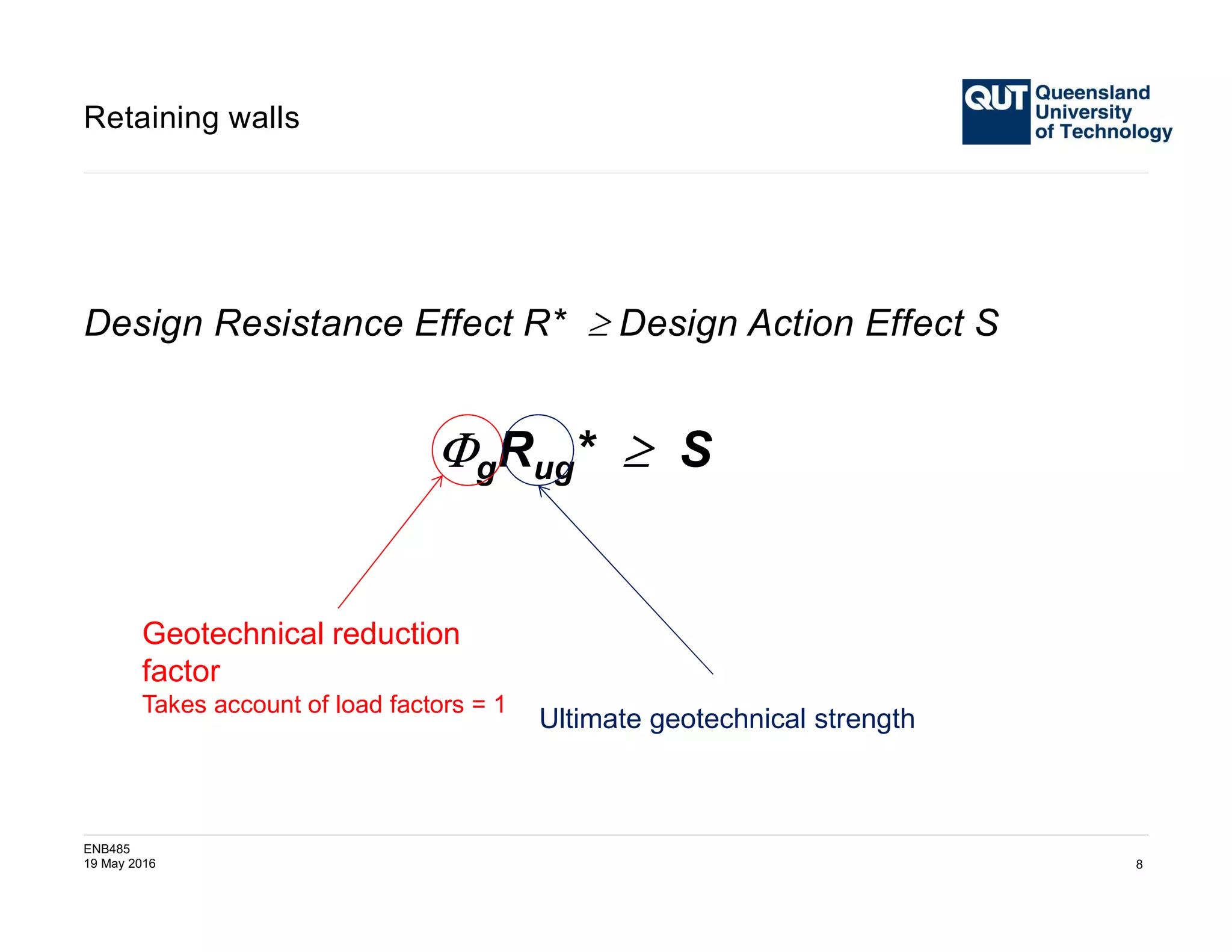 Design of earth-retaining structures - Lecture 5 | PDF