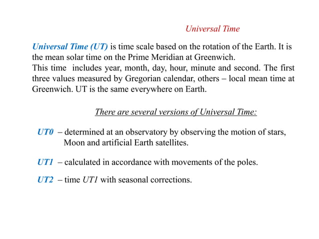 Systems of time measurement (Lecture5) | PPT