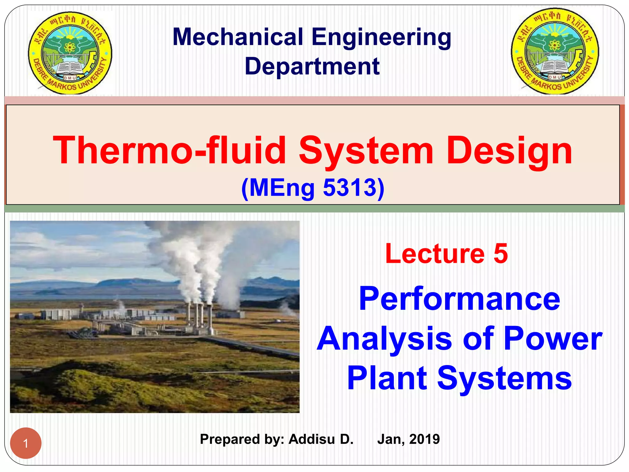 Performance Analysis of Power Plant Systems | PPT