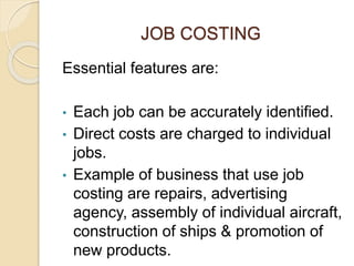 ACC 116 JOB COSTING | PPT