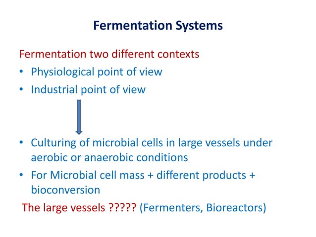 Fermentation Systems (Lecture 5) | PDF