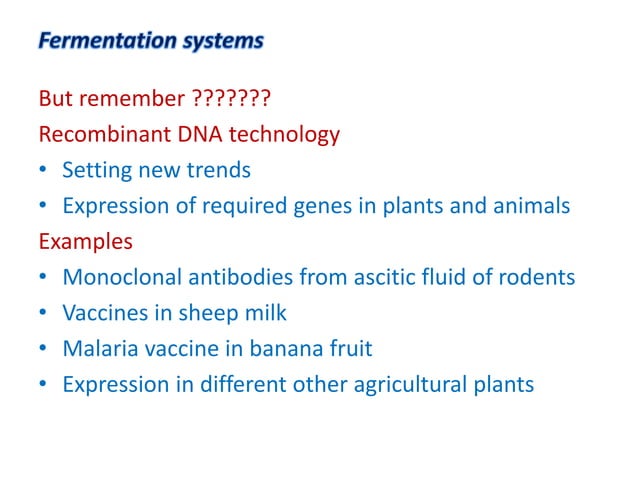 Fermentation Systems (Lecture 5) | PDF
