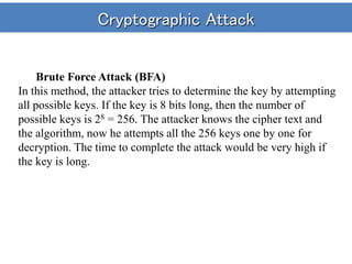 Types of Cryptosystem and Cryptographic Attack | PDF