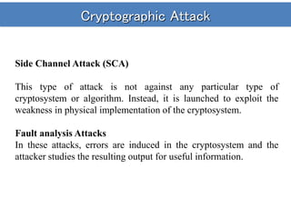 Types of Cryptosystem and Cryptographic Attack | PDF