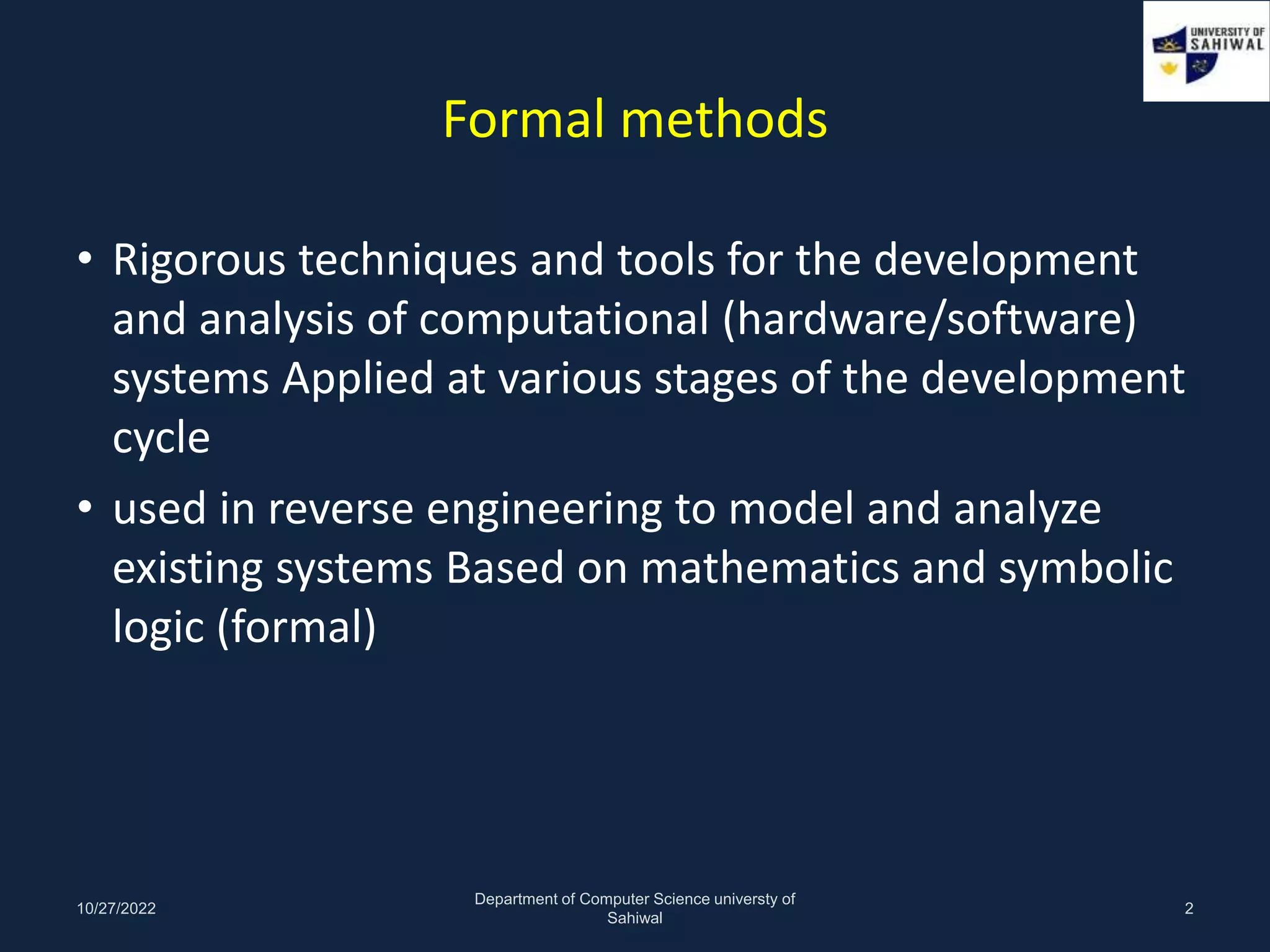 Formal Method | PPTX