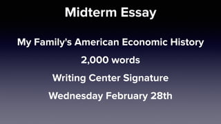 Economic History of the United States - Lecture 4 | PPT