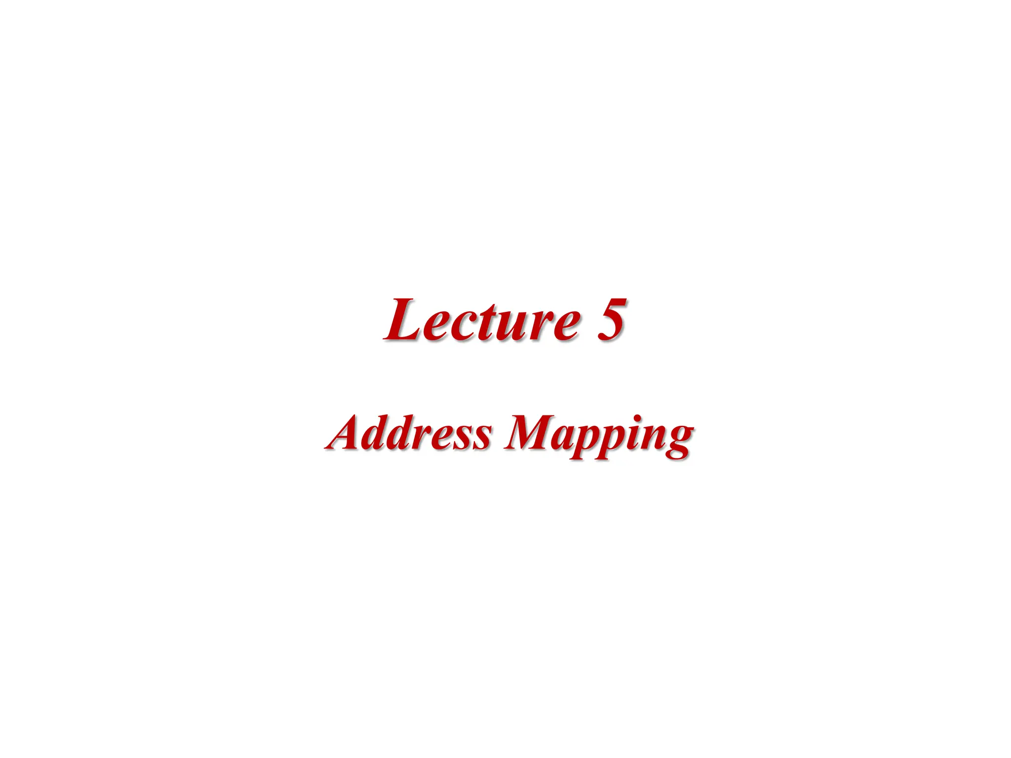Lecture 5.address mapping on data communication pdf | PDF