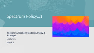 Telecommunication Standards, Policy & Strategies | PDF ...
