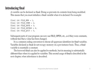 lecture5.pdf_Java Programming note for BCA, B.Sc. CSIT and BIT and BE | PPT