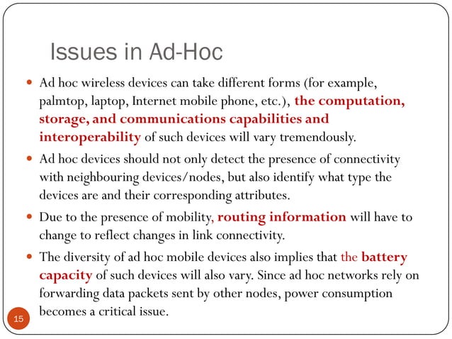Lecture 5 6 .ad hoc network | PDF | Internet | Computing