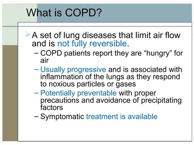 Lecture 5 Asthma And Copd Ppt