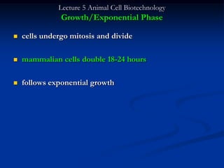 Lecture 5 cell growth phases | PPTX