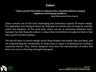 Lecture 5 - Colours and Materials - Commercial-Institutional Interiors ...