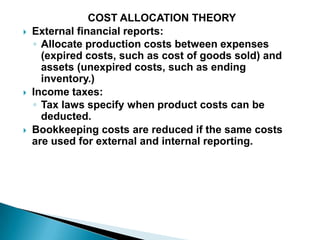Lecture 5 cost allocations- theory | PPTX