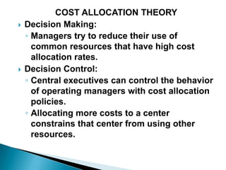 Lecture 5 cost allocations- theory | PPTX