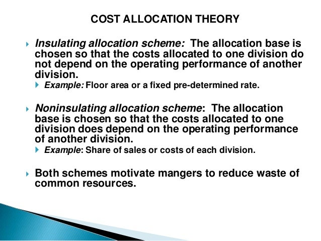 Lecture 5 cost allocations- theory