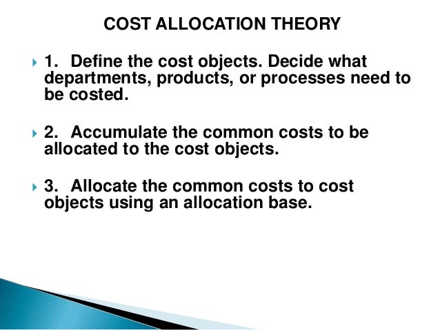 Lecture 5 cost allocations- theory