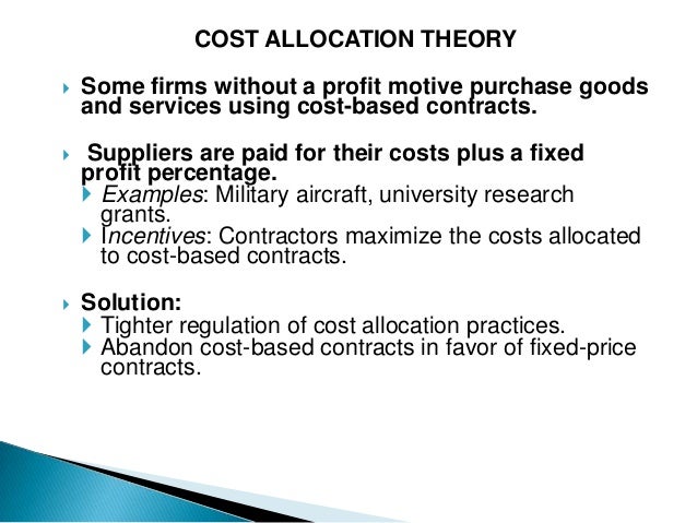 Lecture 5 cost allocations- theory