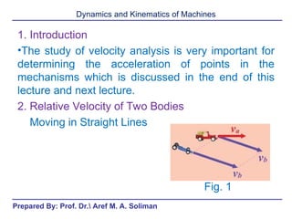 ---Lecture 5-Dynamics and Kinematics of Machines-Relative Velocity -.ppt