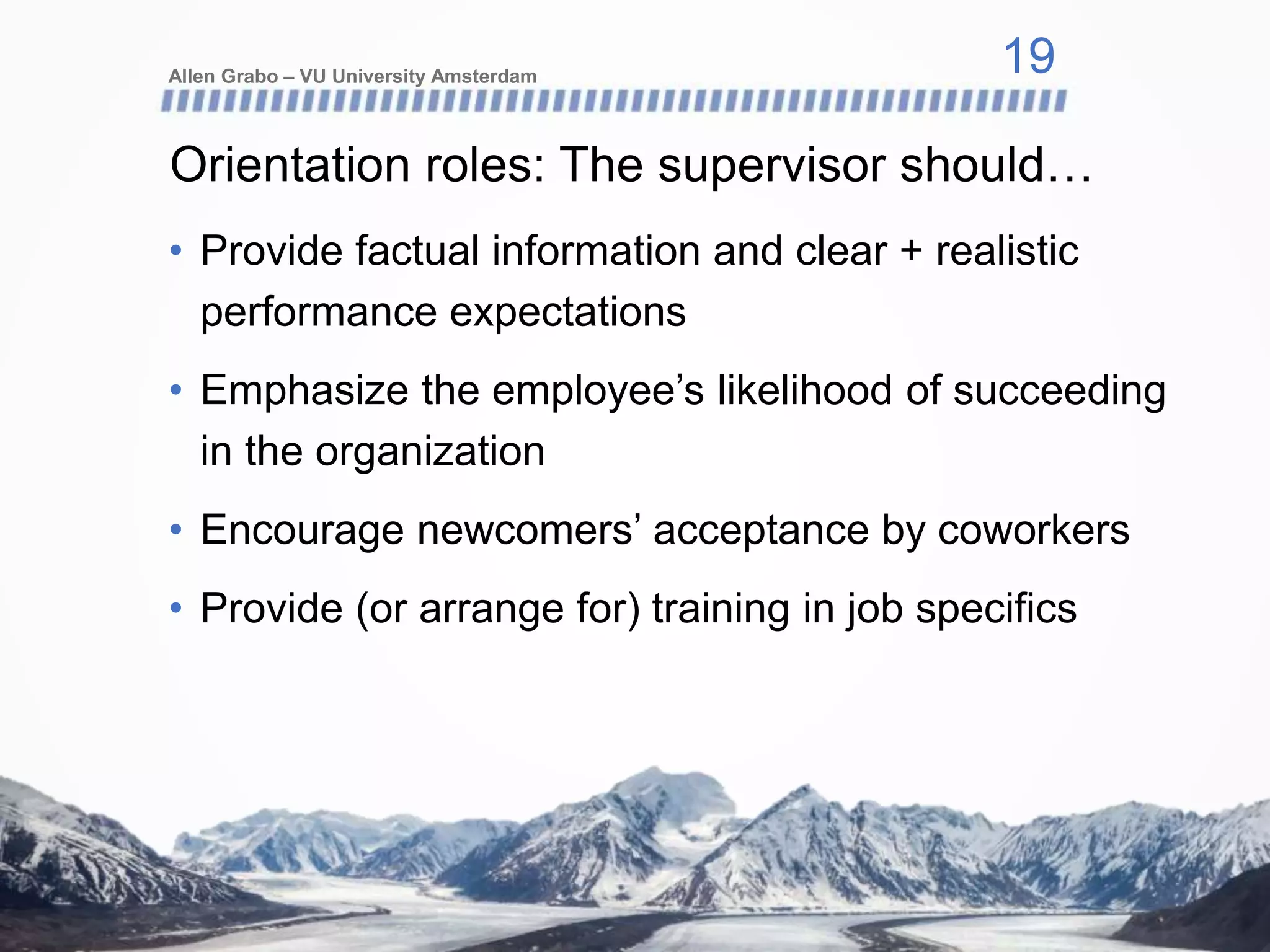 Intro to HRM Lecture 5 - Employee socialization | PPT