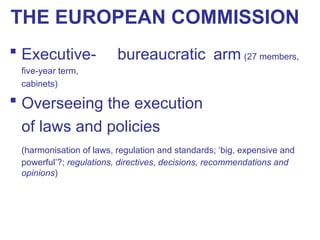 Lecture on EU Institutions including.ppt