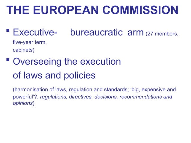 Lecture on EU Institutions including.ppt