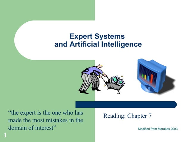 Lecture5 Expert Systems And Artificial Intelligence | PPT