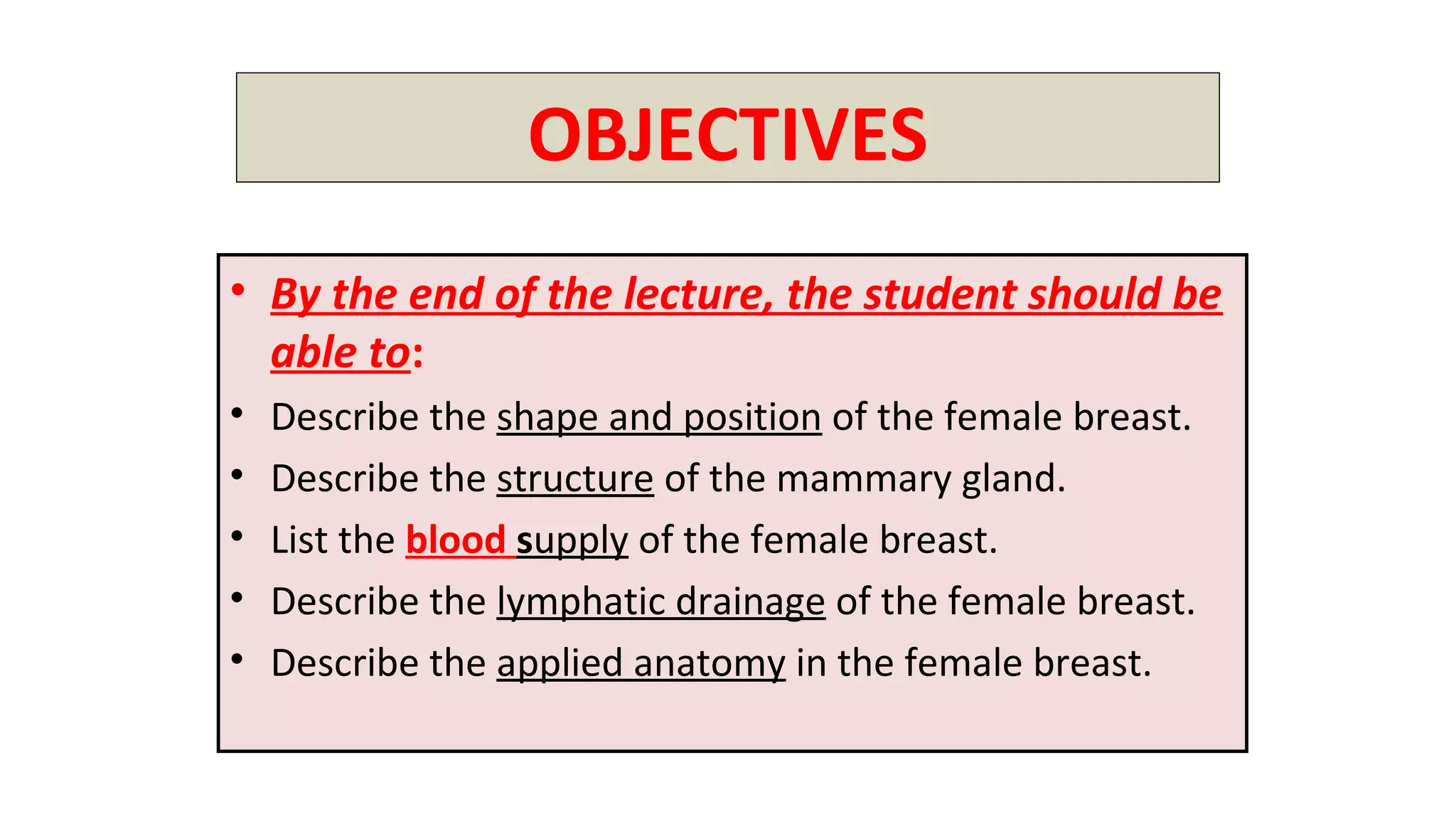 female breast anatomy and physiology | PPT
