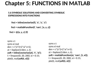 LECTURE 5-Function in Matlab how to use mathlab | PPT
