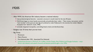Lecture 5 - HOLLYWOOD IN THE TWENTIES (1).pptx