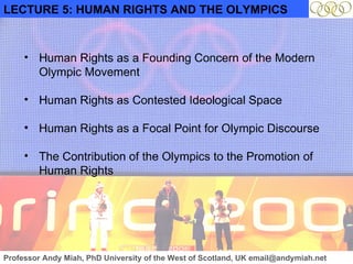Human Rights and the Olympic Movement (Lecture 5 of 5) | PPT