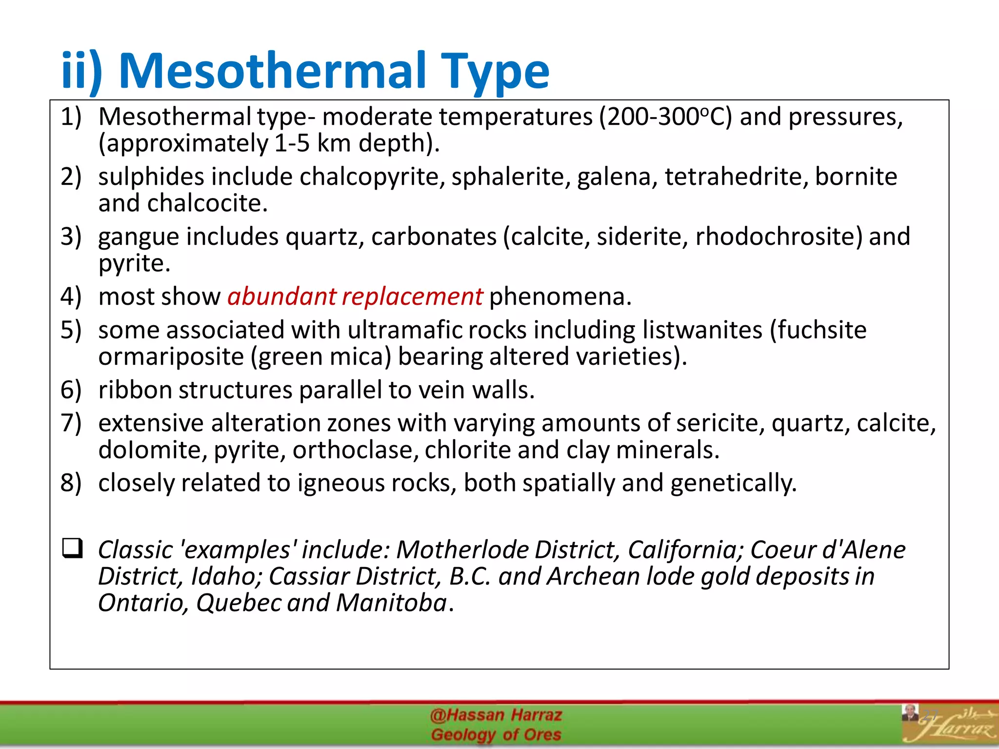 Lecture 5 hydrothermal ore deposits | PDF