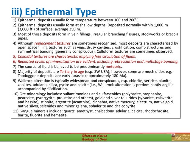 Lecture 5 hydrothermal ore deposits | PDF | Geology | Science