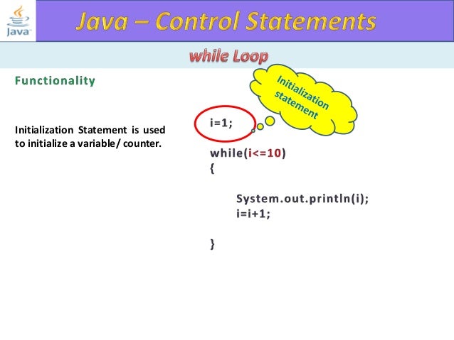 java programming- control statements