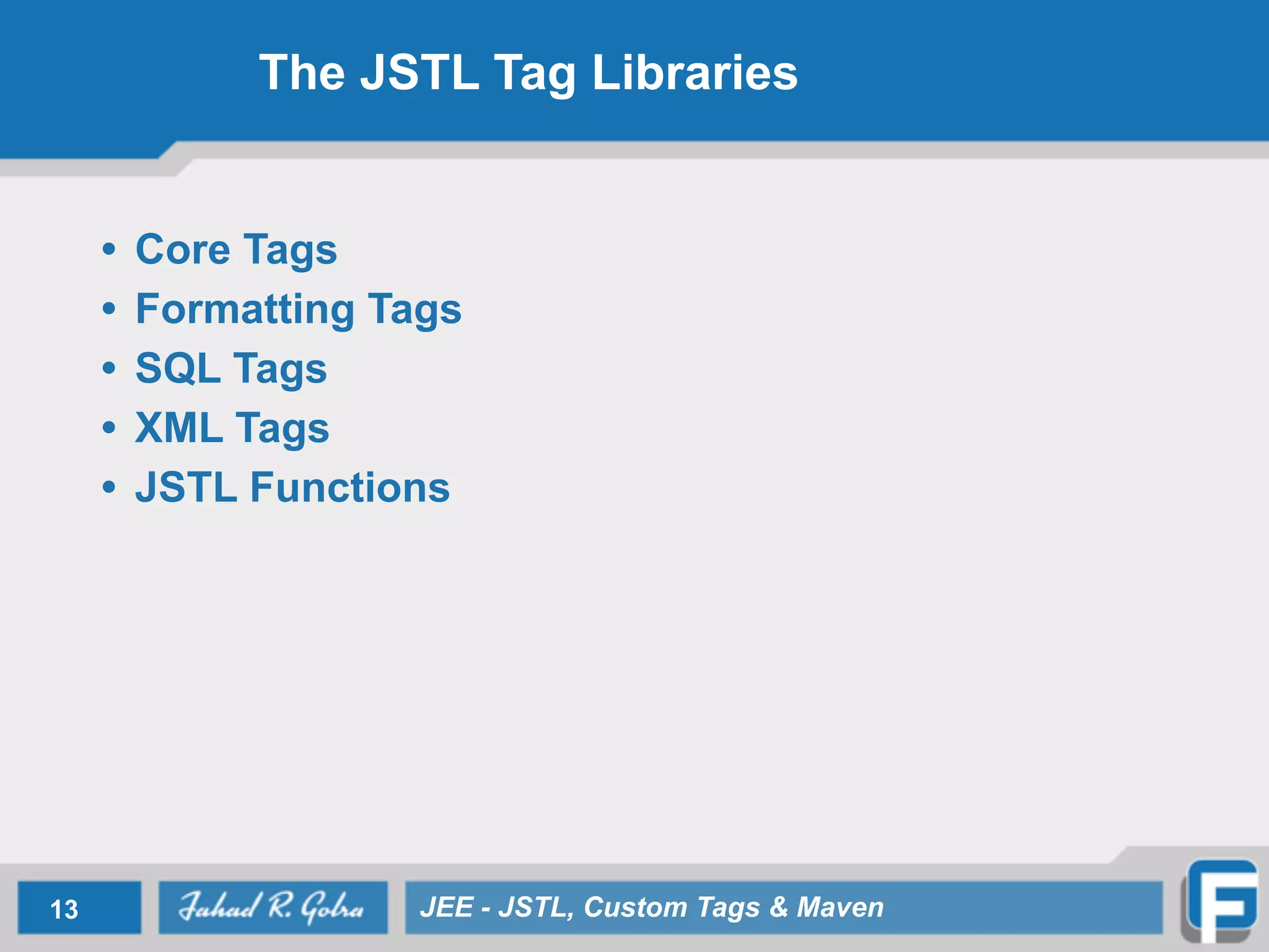 Lecture 5 JSTL, custom tags, maven | PDF