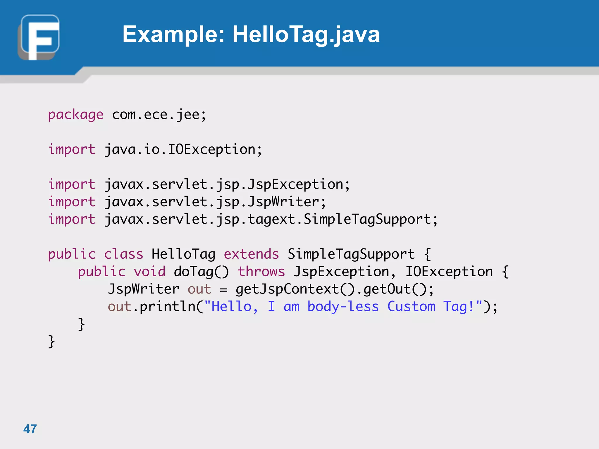 Lecture 5 JSTL, custom tags, maven | PDF