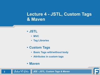 Lecture 5 JSTL, custom tags, maven | PDF